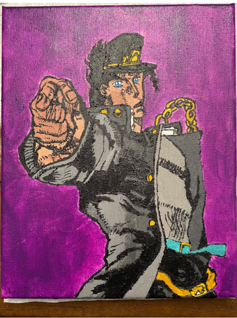 Jojo's Bizarre Adventure Jotaro Painting handmade - Etsy