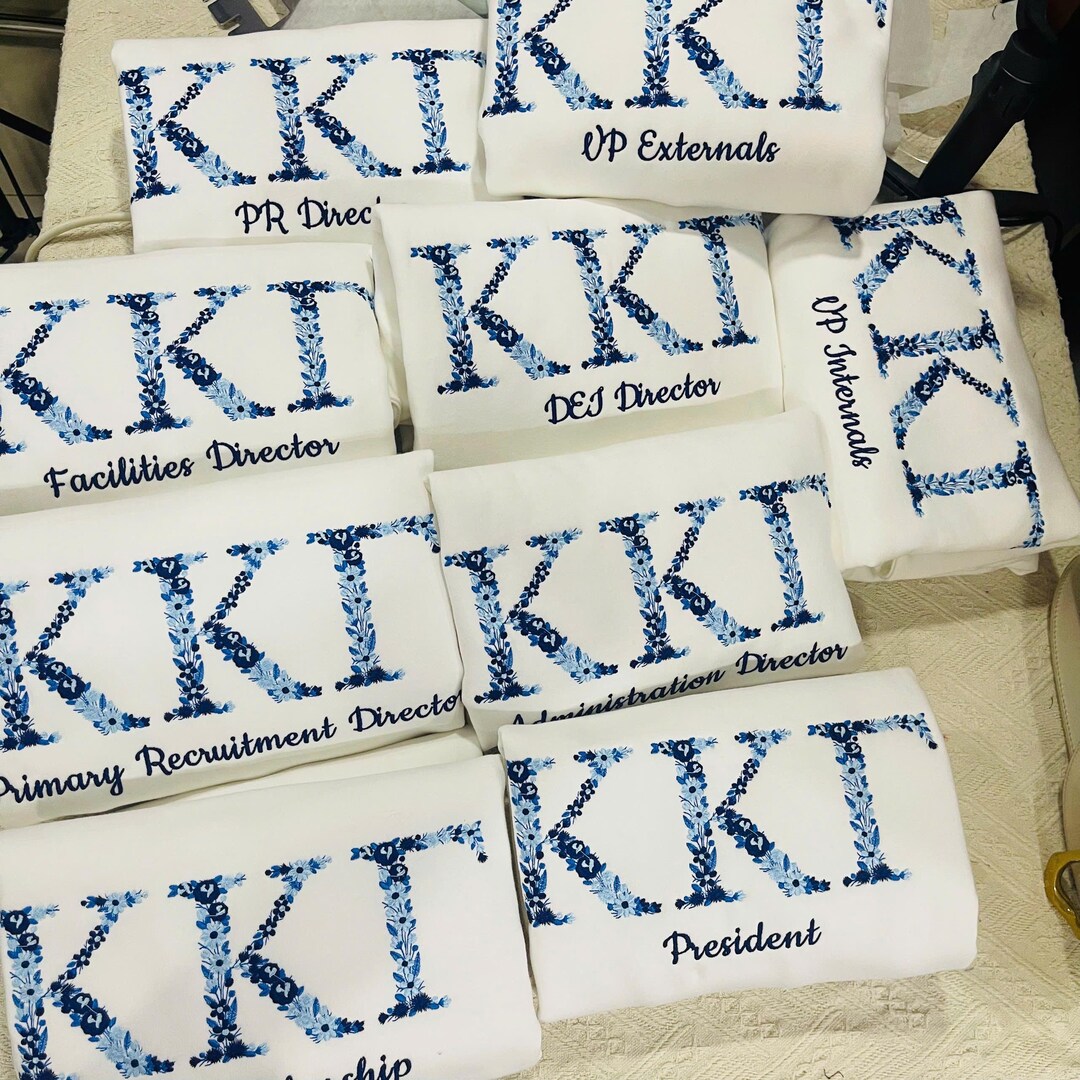 Custom Greek Letter Embroidered Sweatshirt – Personalized Sorority ...