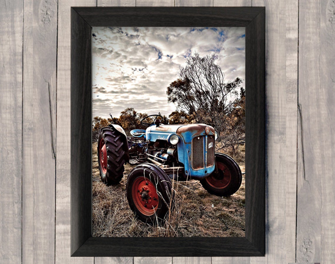 Fordson Dexta Vintage 1958 Tractor, Printable Photography, Australian Rustic Art, Farm ...