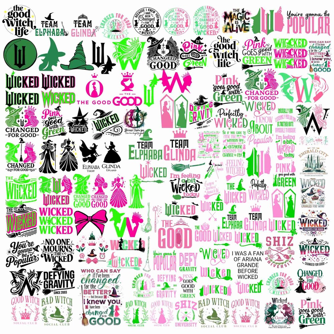 SVG PNG Wic-ked Bundle: Musical Music, Change to Good (digital Download ...
