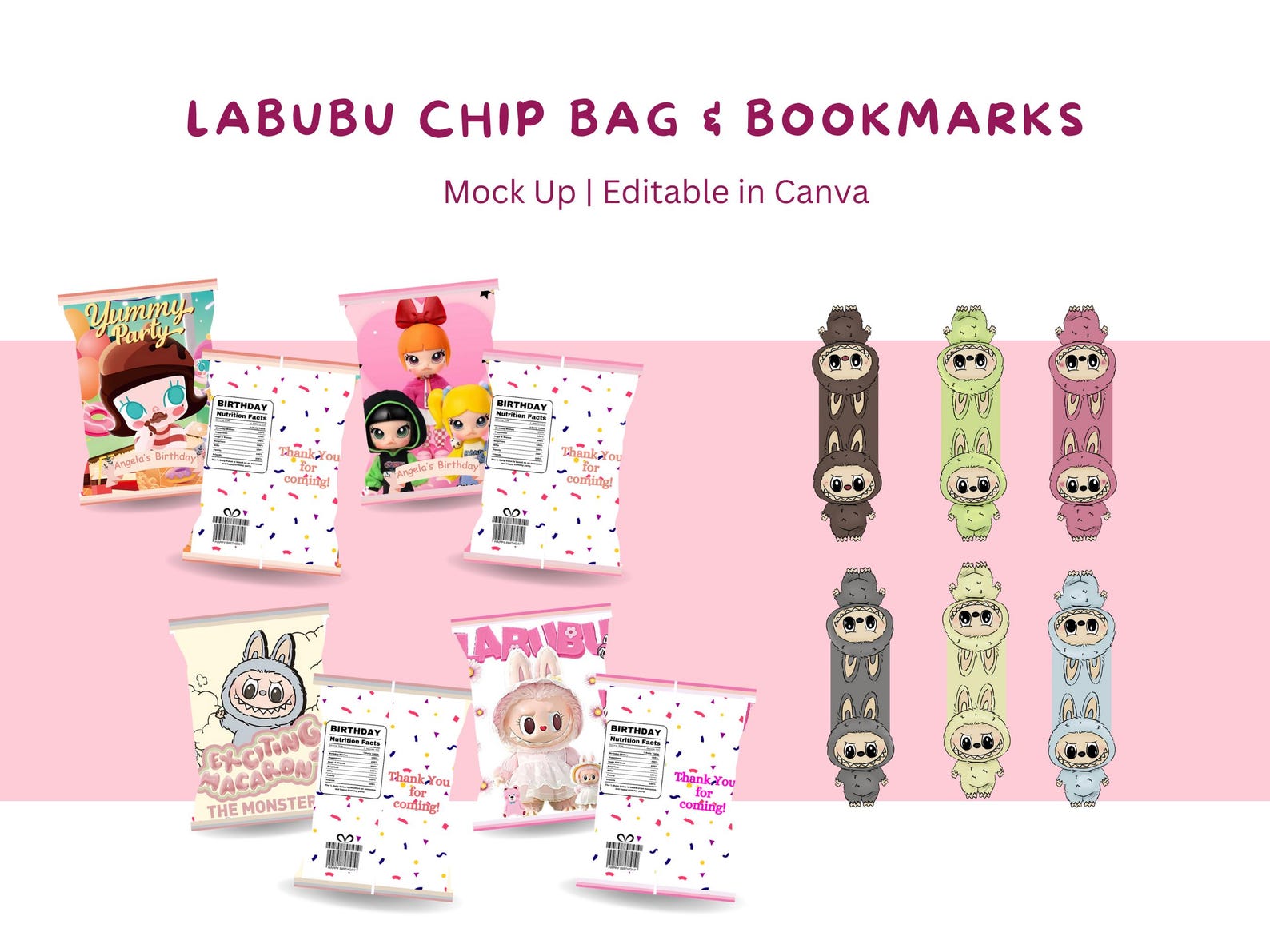 Labubu Cutesy Monster Printable Templates for Crafters | 2025 Desk ...
