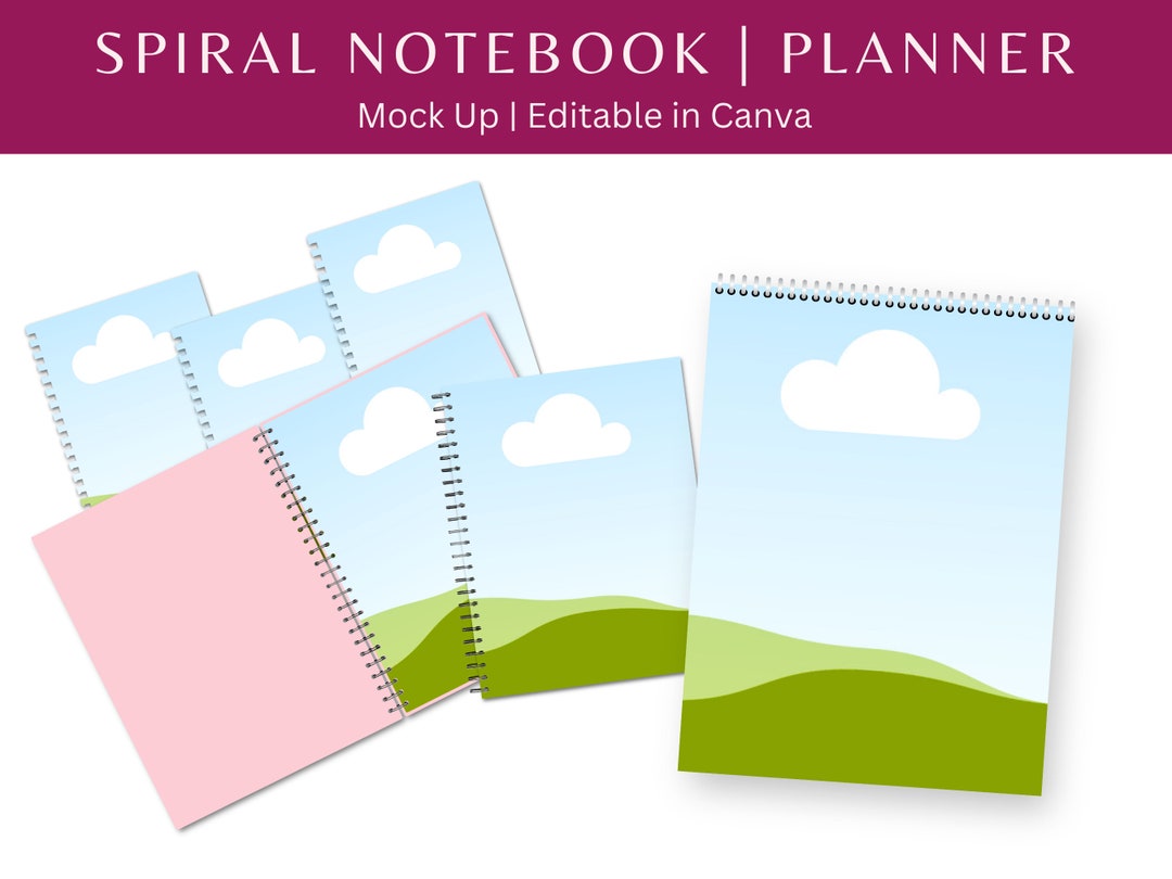 Wired Notebook Mockup Drag & Drop Template With FREE Notebook Covers ...