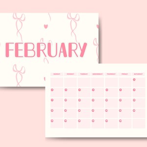2025 Pink Coquette Pattern Wall Calendar Template – Editable in Canva ...