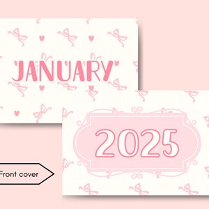 2025 Pink Coquette Pattern Wall Calendar Template – Editable in Canva ...