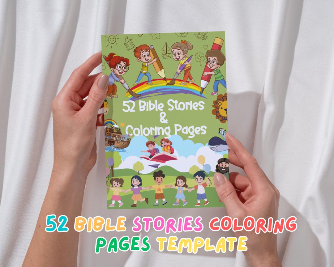 52 Bible Stories Coloring Pages + 200 More | Christian Coloring Bundle ...