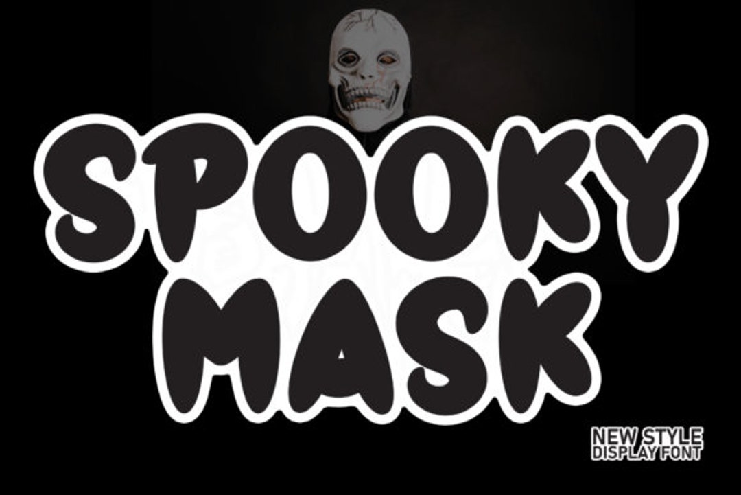 Spooky Mask Font, Handwritten Font, Script Beautiful Font, Vintage Font ...