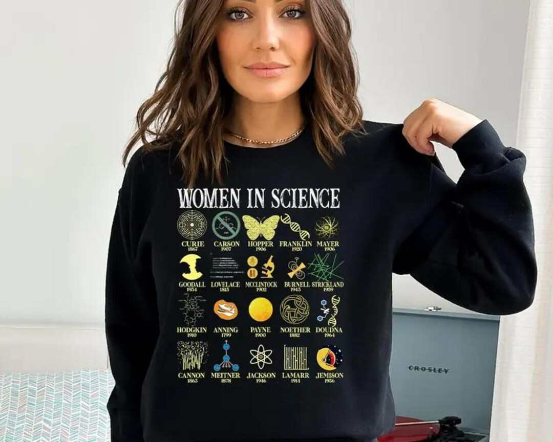 Retro Comfort Woman in Science Shirt, Science Hoodie, Scientist ...