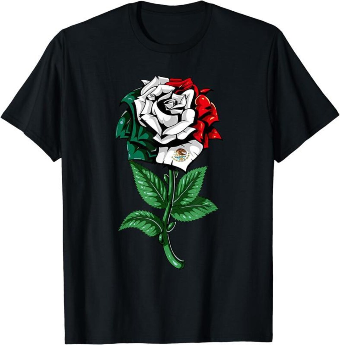Mexican Rose Mexico Flag Mexican Unisex Hoodie, Mexicana Rose Shirt ...
