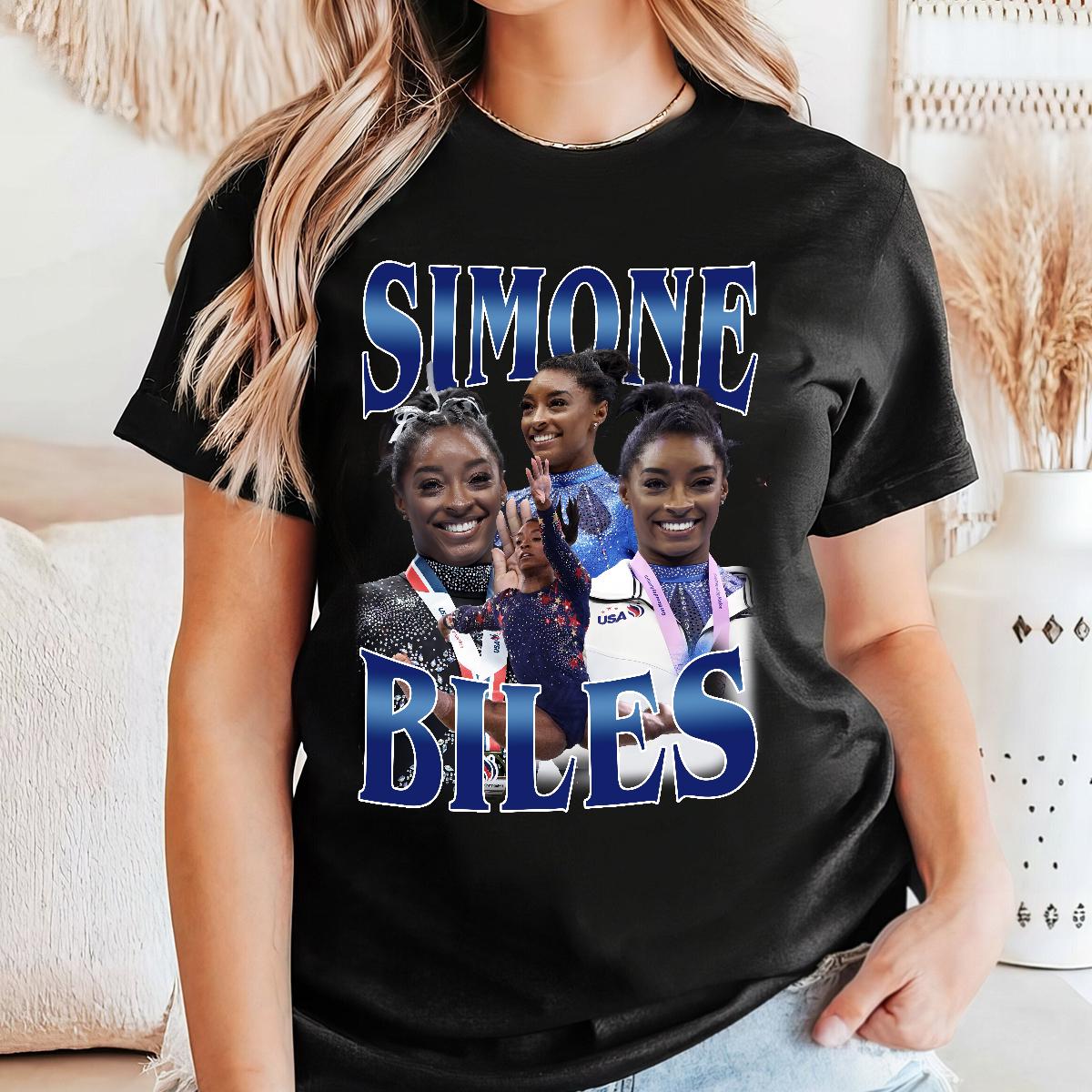 Simone Biles T-shirt, Retro Style Fans Gift Graphic Sweatshirt ...