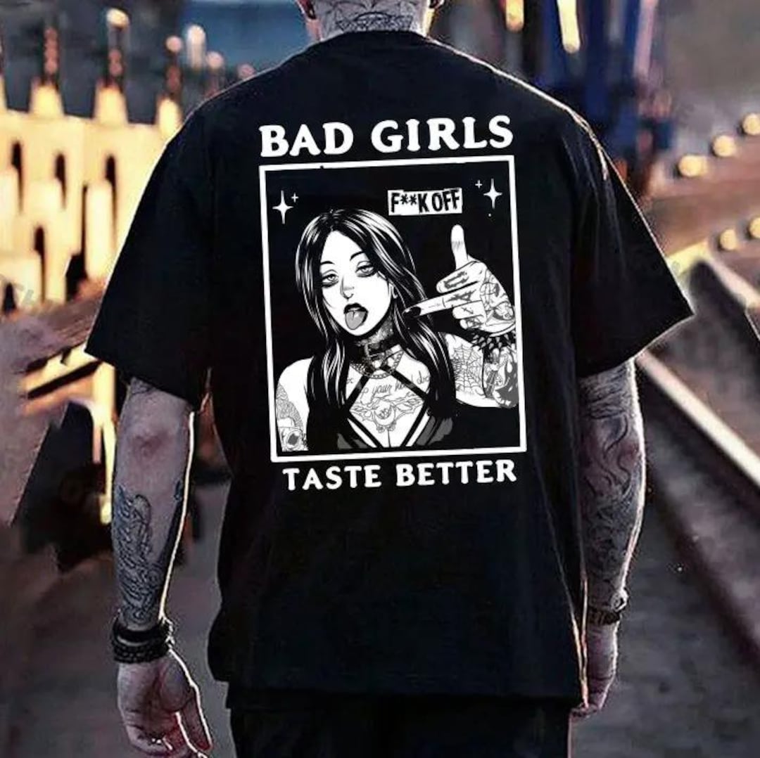 Vintage Bad Girls Taste Better Sweatshirt, Edgy Tattoo Lover Tee for ...