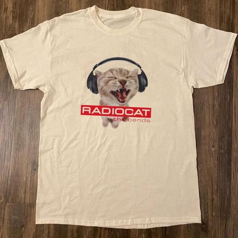 RADIOCAT Hoodie, Radiohead Shirt, Graphic Tee, Nostalgia, T-shirt ...