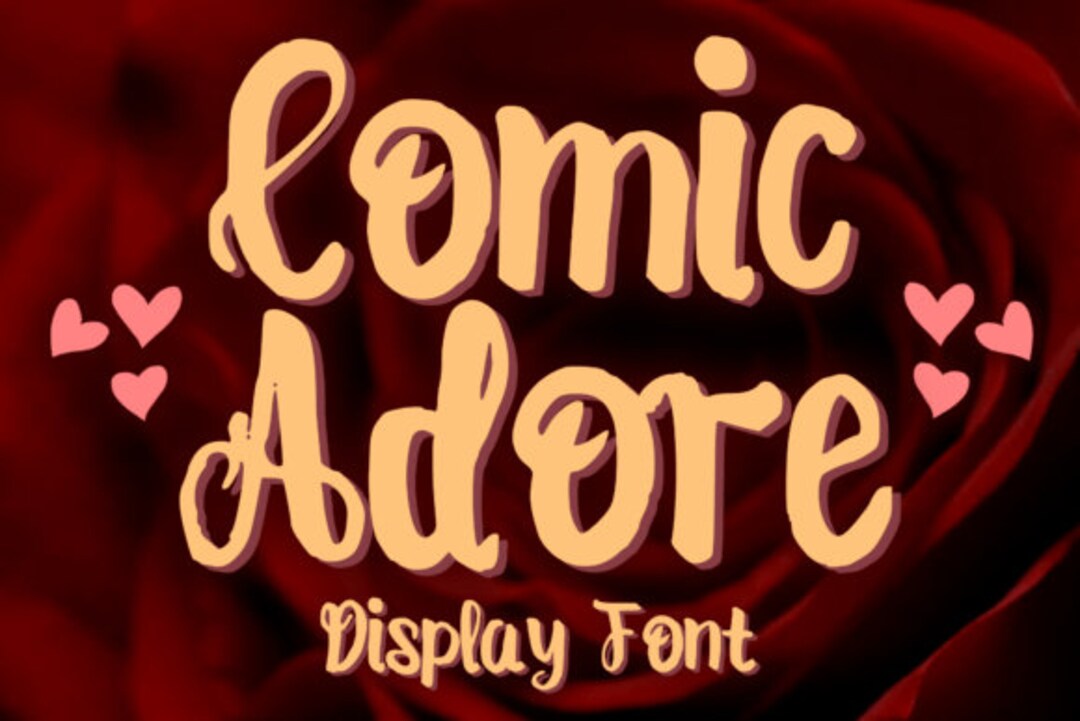 Comic Adore Font, Unique Handwritten Font, Classic Serif Font, Retro ...