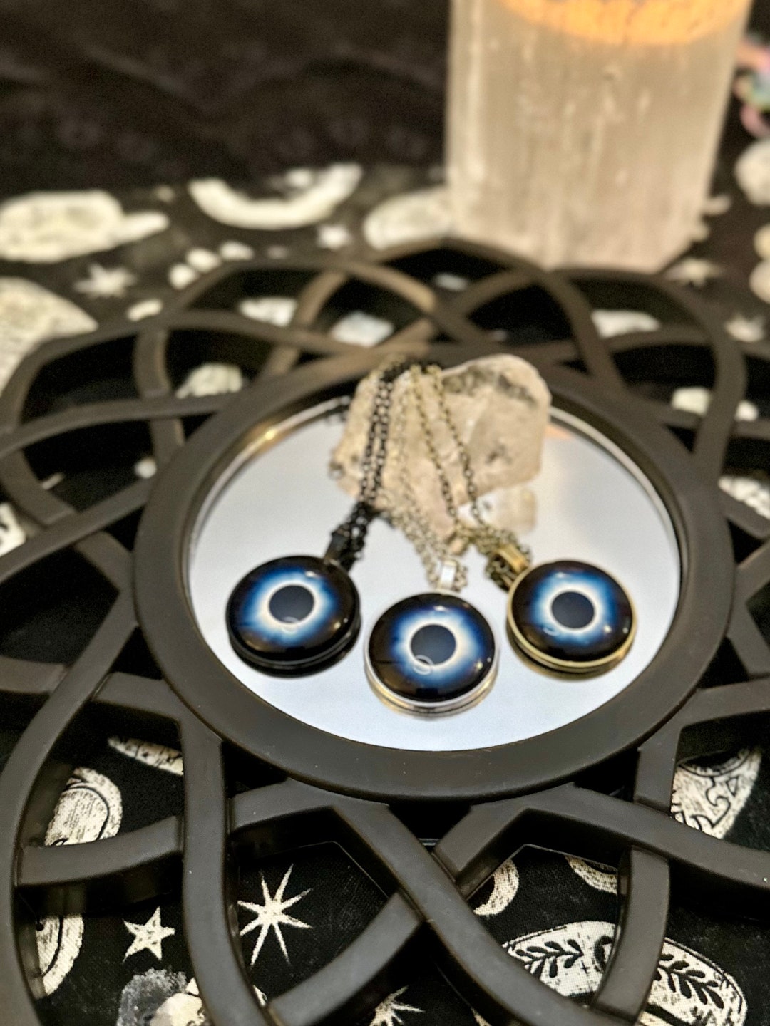 Total Solar Eclipse Necklace Charm Amulet Talisman - Etsy