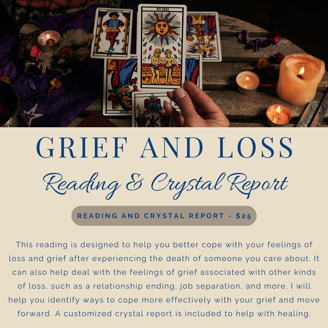 Grief and Loss Tarot Reading and Customized Crystal Report - Etsy