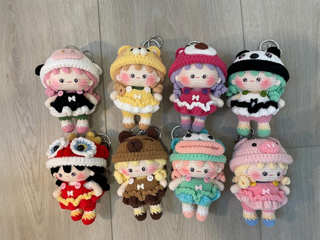 Crochet Doll Keychain, Doll Bag Charm, Doll Bag Accessory, Gift for ...