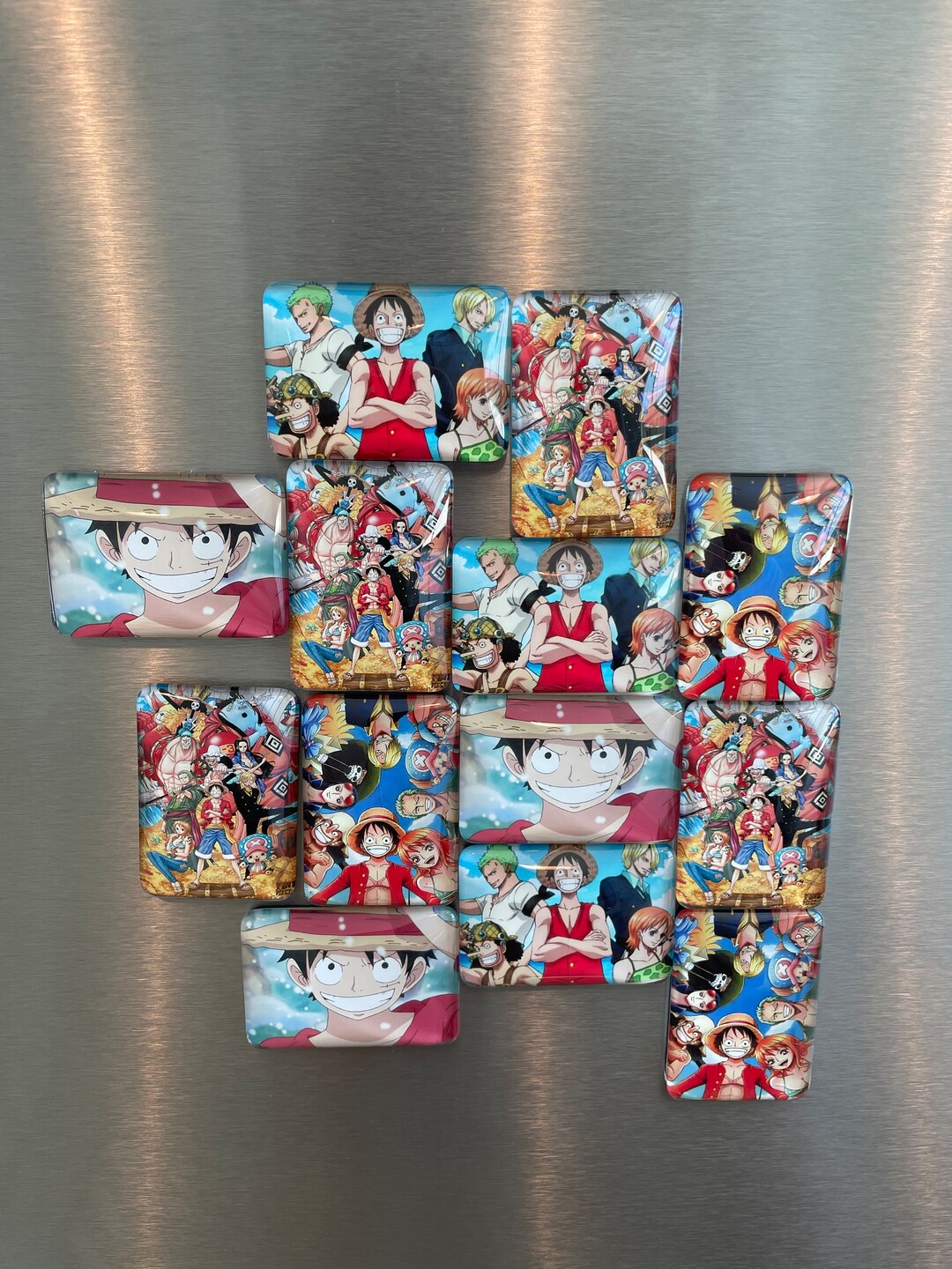 One Piece Glass Magnets, Luffy, Zoro, Nami, Gift Ideas, Gifts for ...