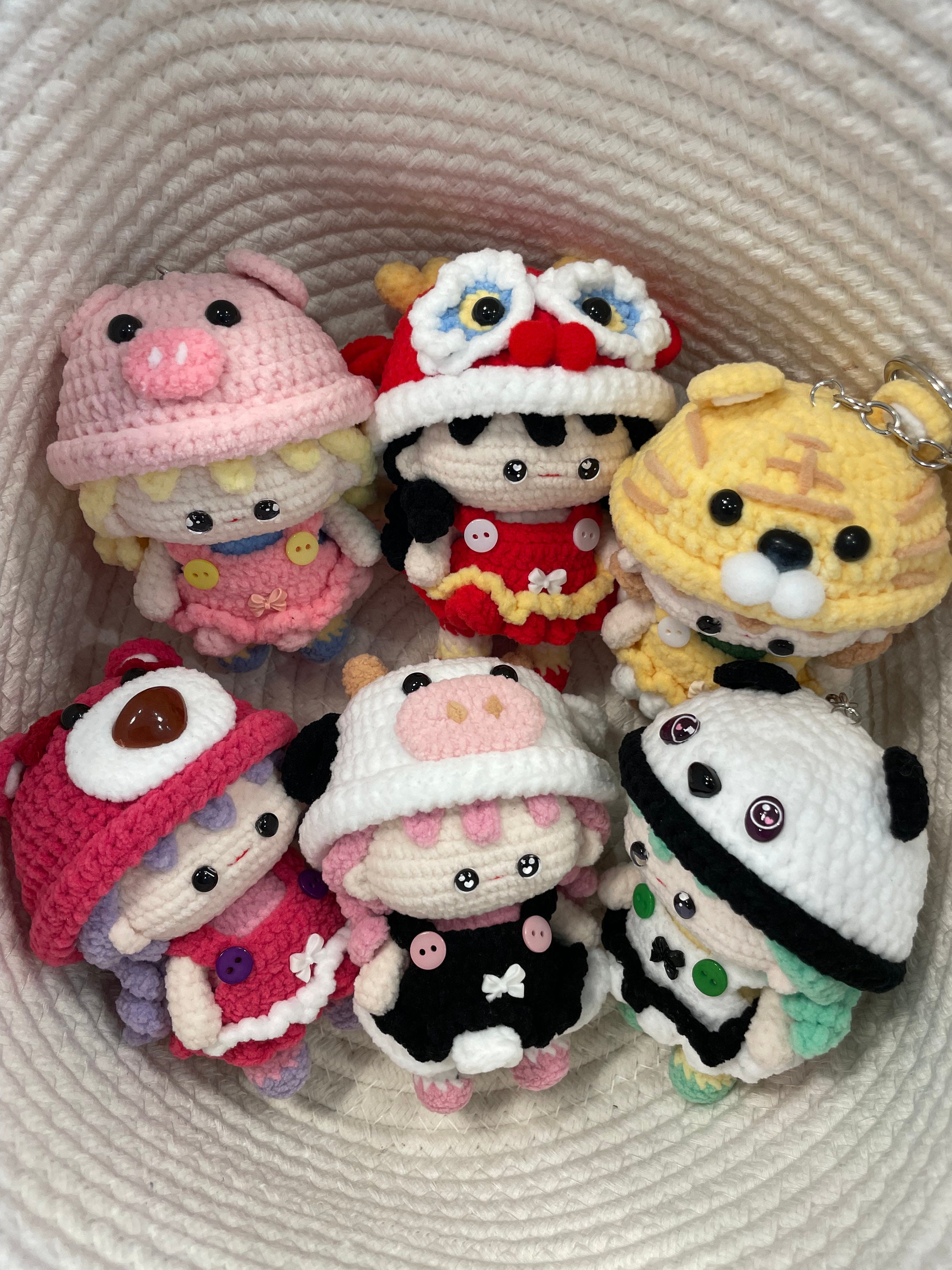 Crochet Doll Keychain, Doll Bag Charm, Doll Bag Accessory, Gift for ...