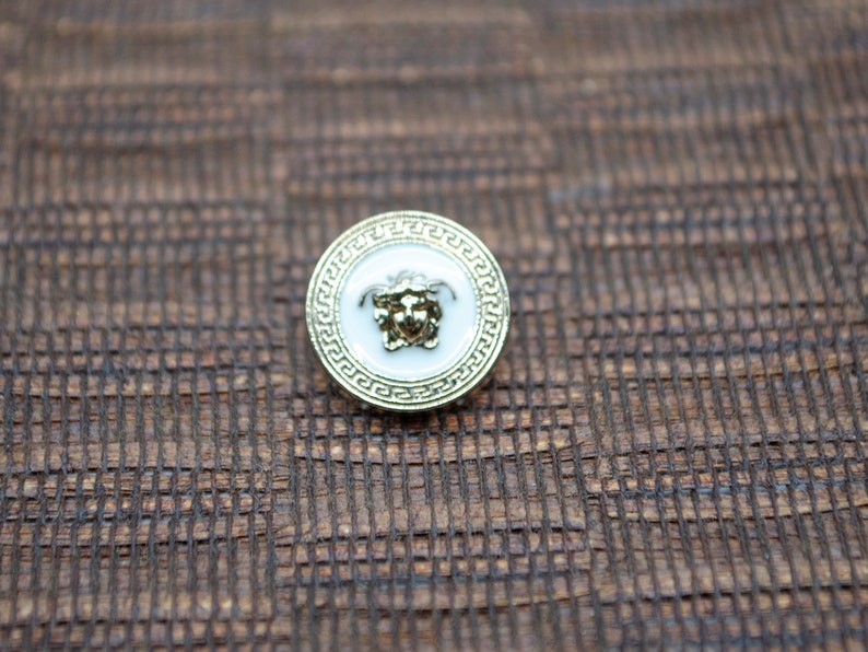 Vintage Versace White Medusa Buttons. 2 Sizes - Etsy