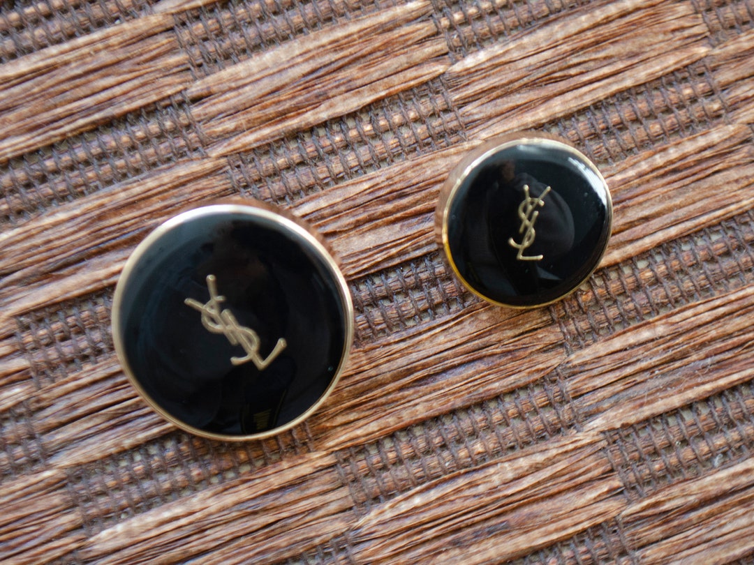 Vintage YSL Black Buttons. 2 Sizes - Etsy