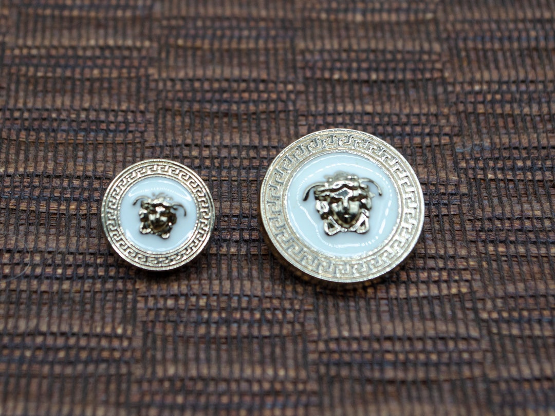 Vintage Versace White Medusa Buttons. 2 Sizes - Etsy
