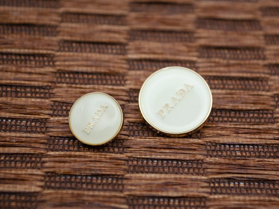 Vintage Prada White/cream Buttons. 2 Sizes - Etsy