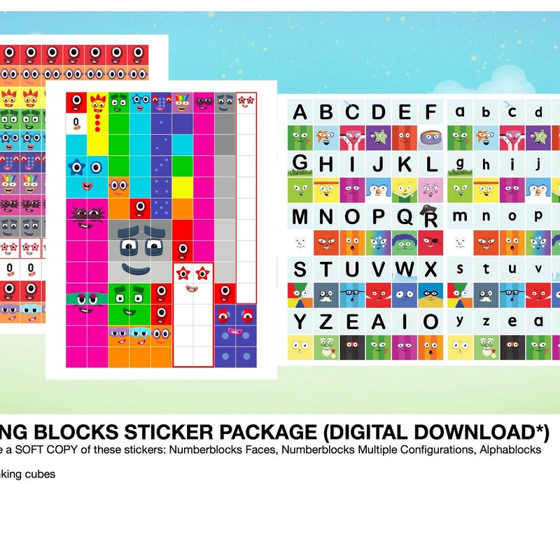 Numberblocks Stickers - Etsy