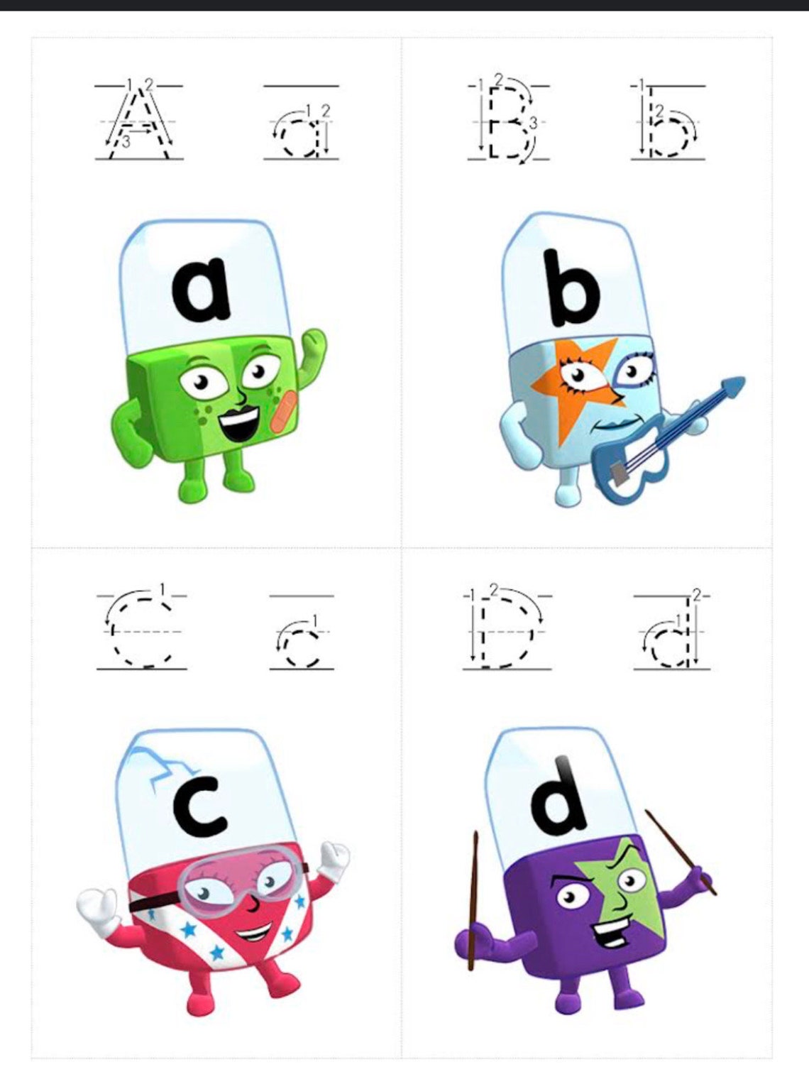 Numberblocks and Alphablocks Flashcards - Etsy