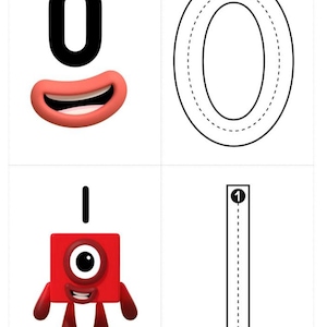 Numberblocks and Alphablocks Flashcards - Etsy