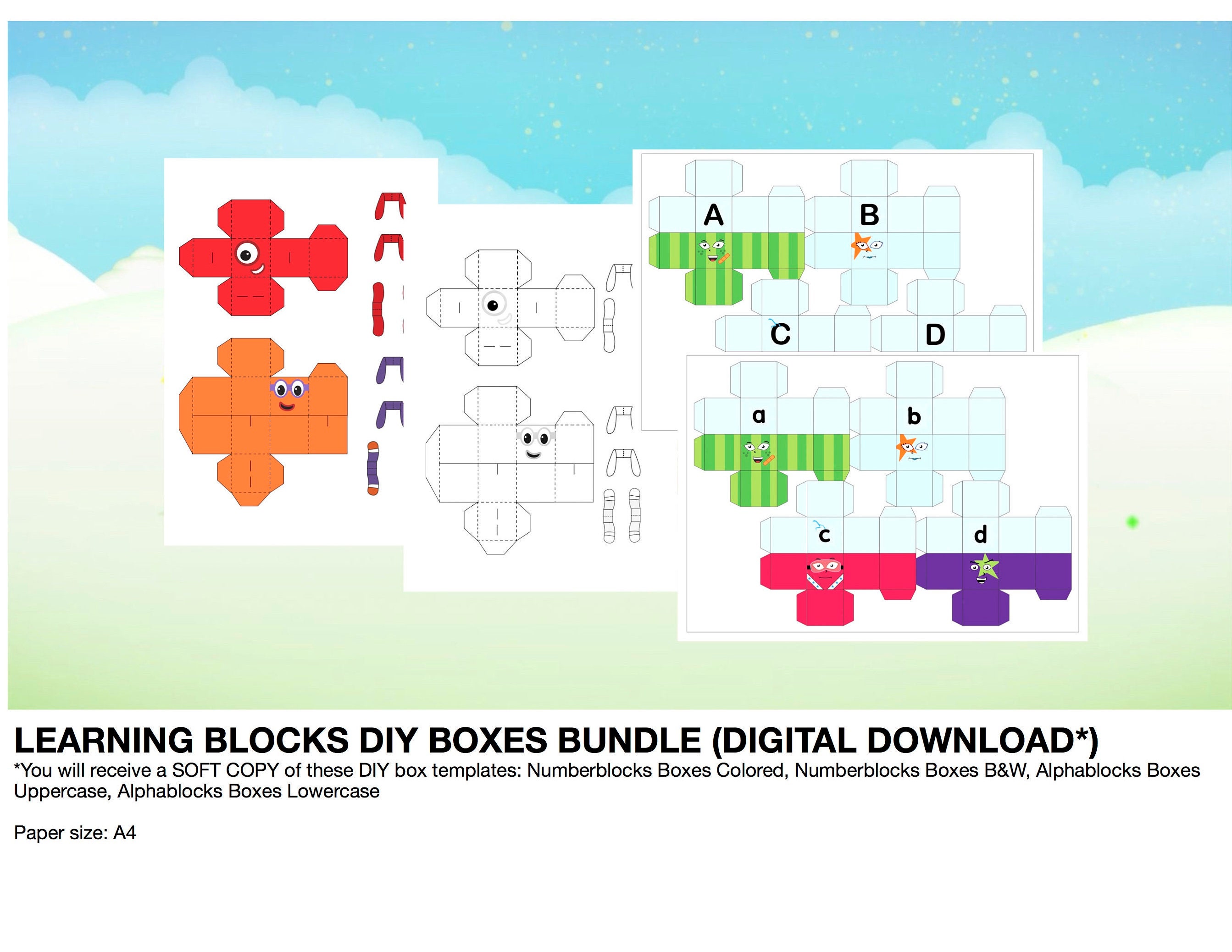 Numberblocks and Alphablocks DIY Gift Boxes Toys - Etsy