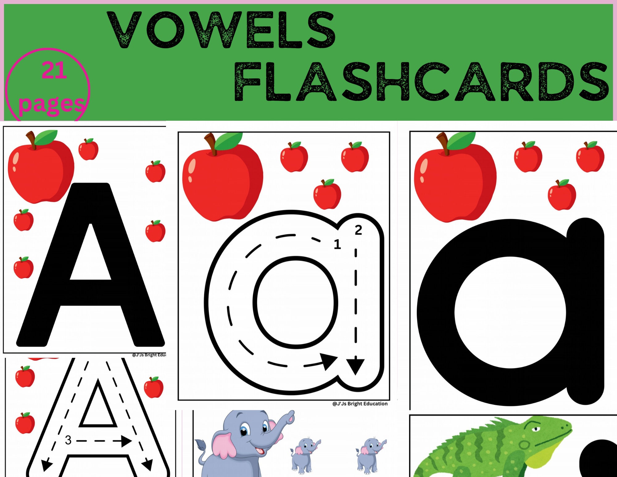 Vowels Printable- Preschool Learning Vowels-preschool Printable ...