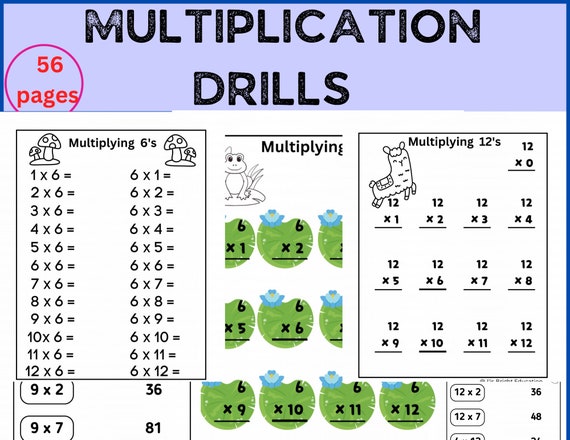 Multiplication Drill Worksheets 1 12 Multiplication Facts Drill (Math