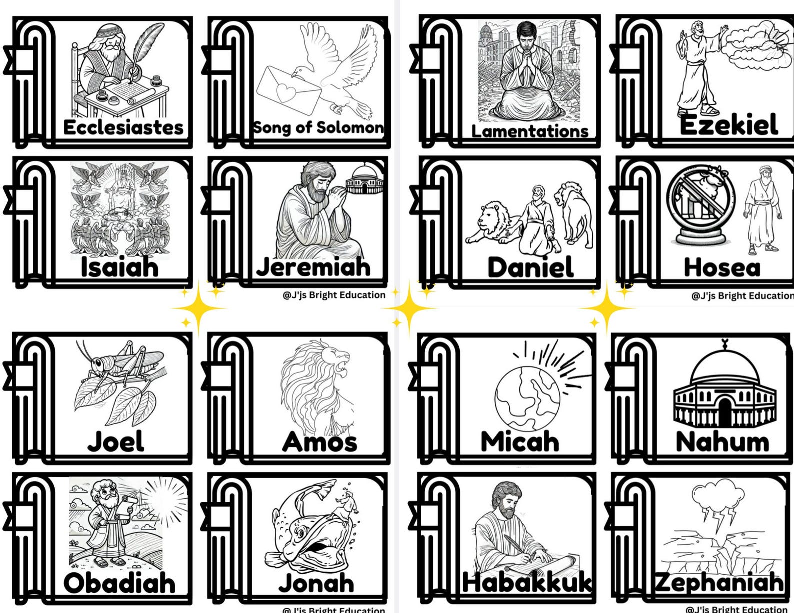 Bible Books Coloring Pages: Old and New Testament (PDF File) - Etsy