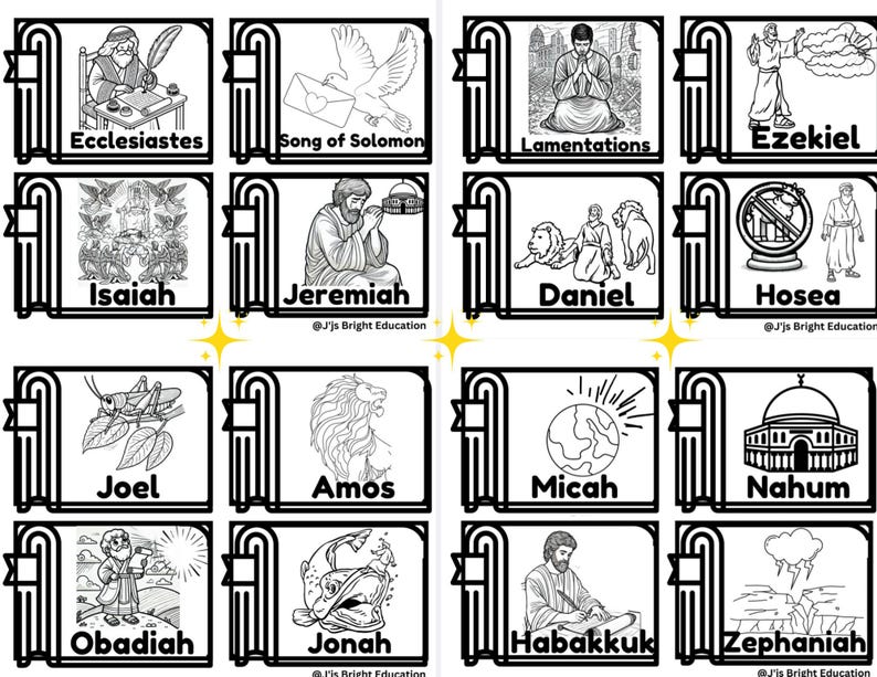 Bible Books Coloring Pages: Old and New Testament (PDF File) - Etsy