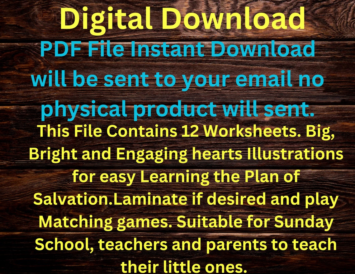 Plan of Salvation Worksheets | Heart Illustrations, Sunday School ...