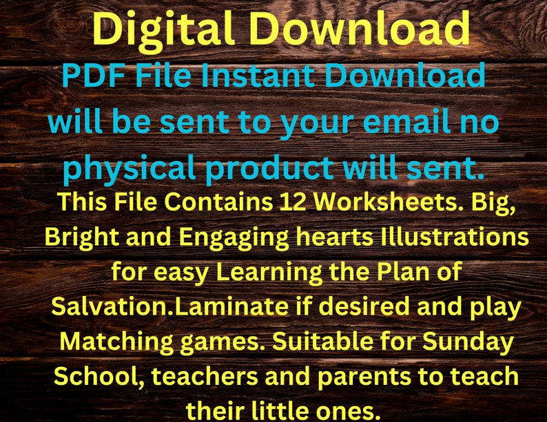 Plan of Salvation Worksheets | Heart Illustrations, Sunday School ...