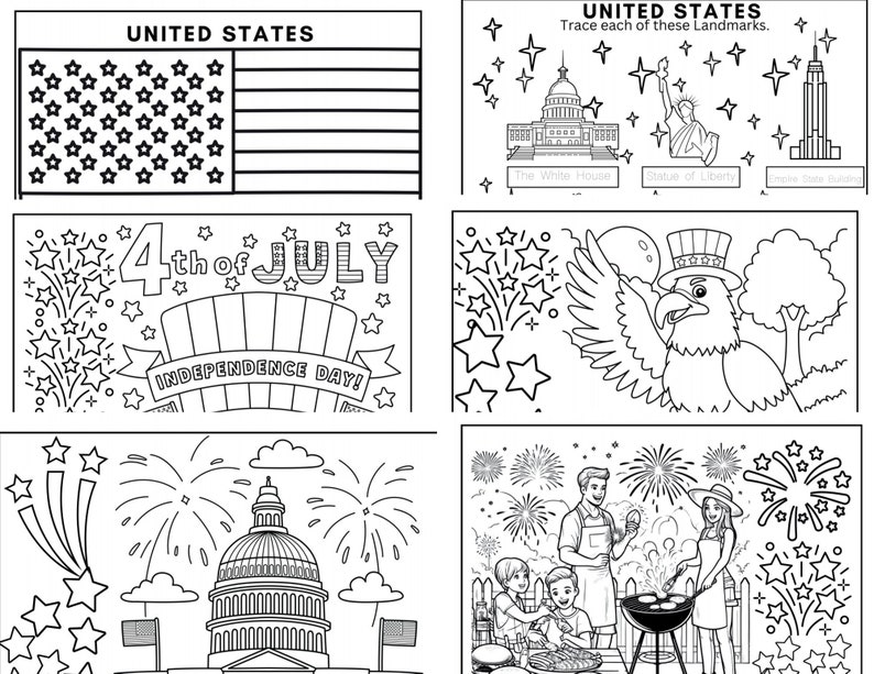 4th of July Kindergarten Packet|kindergarten Worksheets|toddler ...