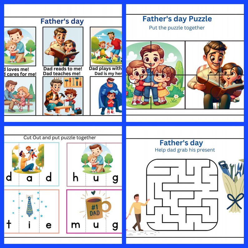Father's Day Coloring Pages-dad Theme Coloring Pages-kids Printable ...