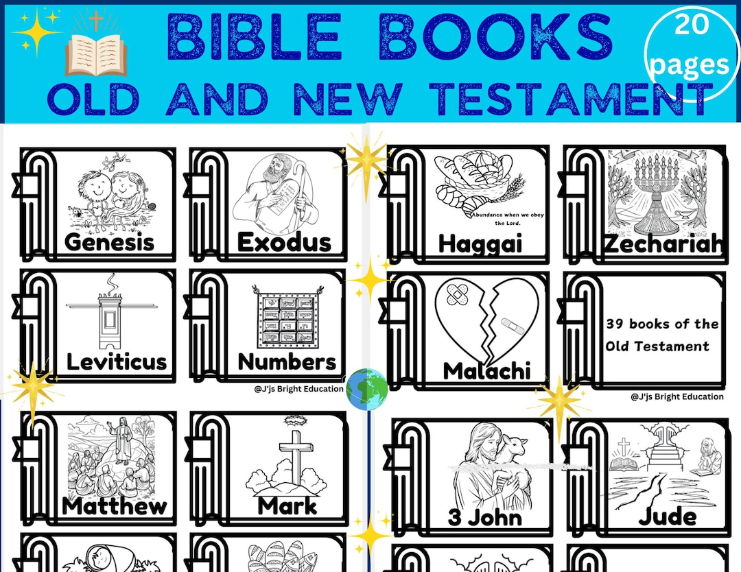 Bible Books Coloring Pages: Old and New Testament (PDF File) - Etsy