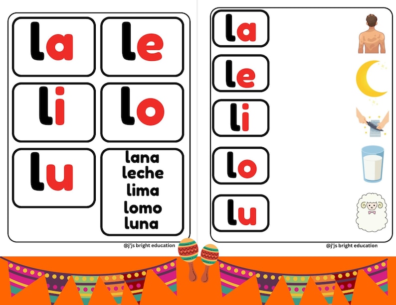 Spanish Syllable Worksheets: Silabario Activities for Learning (PDF) - Etsy