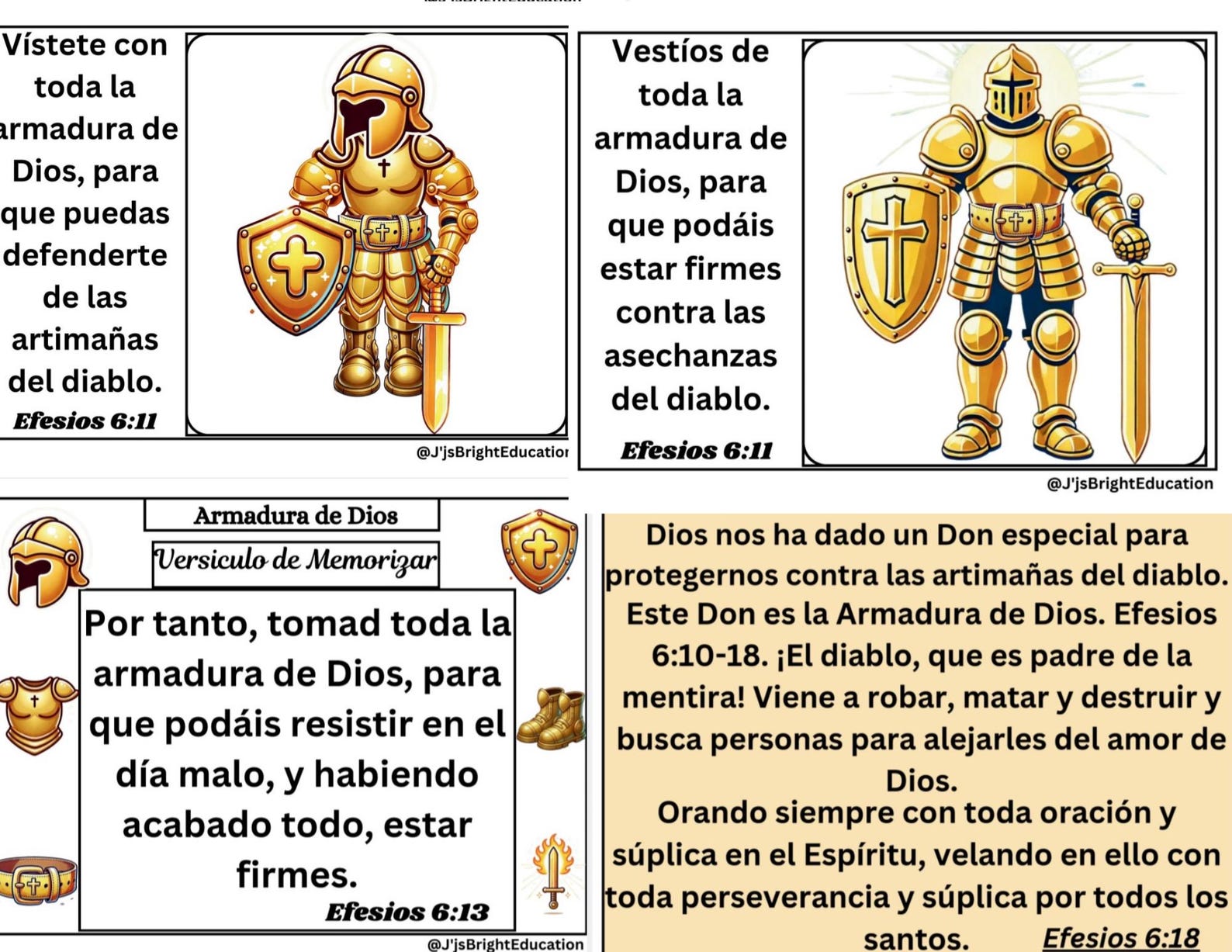 Armadura De Dios|sunday School Lesson |bible Printables| Biblical ...