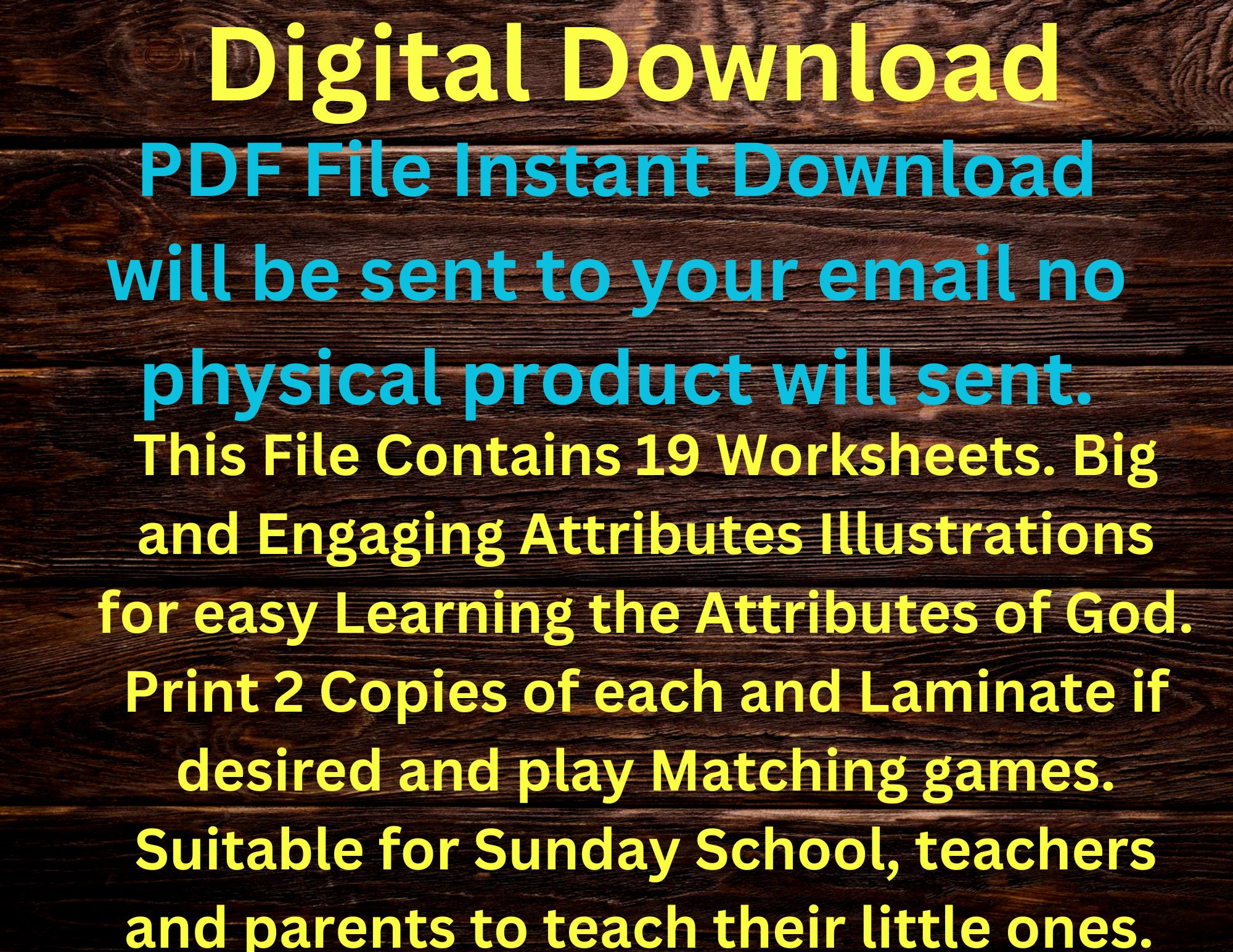 God's Attributes Printable Worksheet: Bible Lesson, Sunday School ...