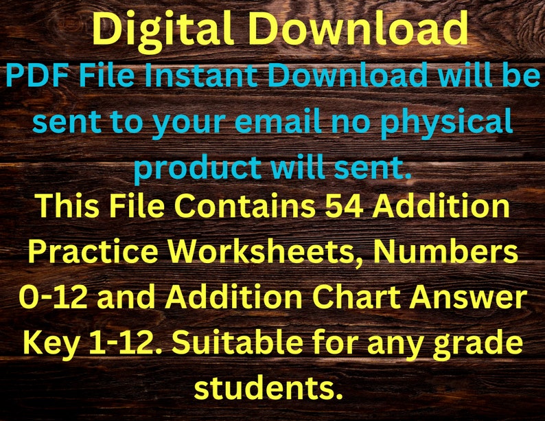 Math Worksheets|addition Practice 1-12|addition Printables|kindergarten ...