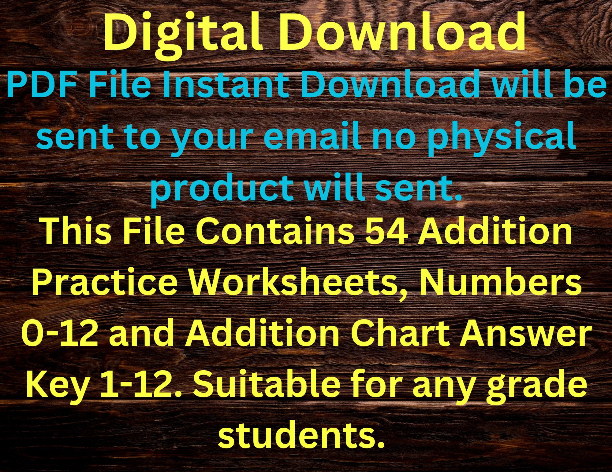 Math Worksheets|addition Practice 1-12|addition Printables|kindergarten ...