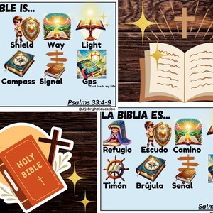 Bilingual Bible Lesson Printables: Word of God Metaphors (digital ...