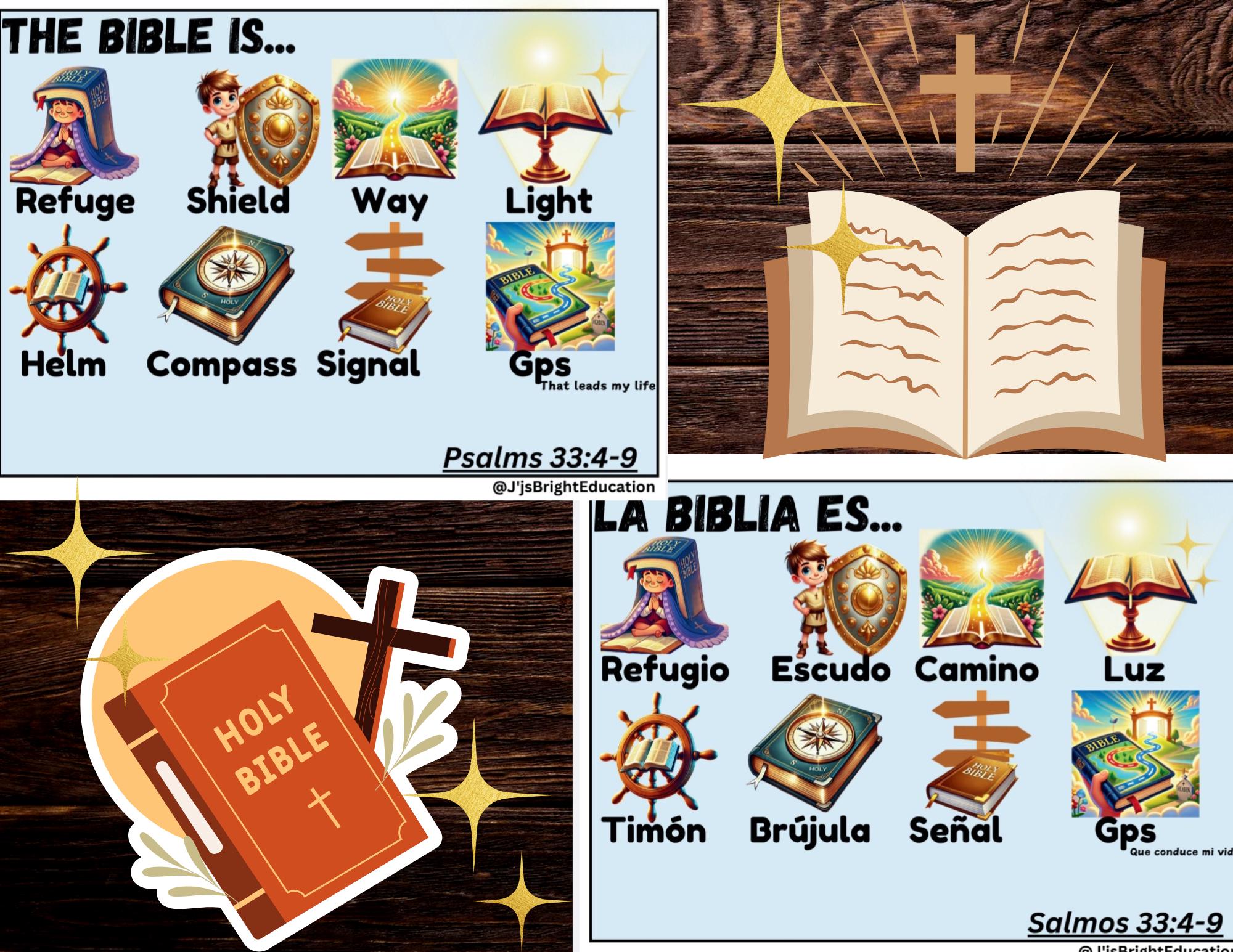 Bilingual Bible Lesson Printables: Word of God Metaphors (digital ...