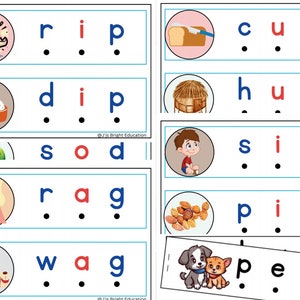 CVC Words Flashcards-cvc Printable Flashcards-blending Sounds-phonics ...