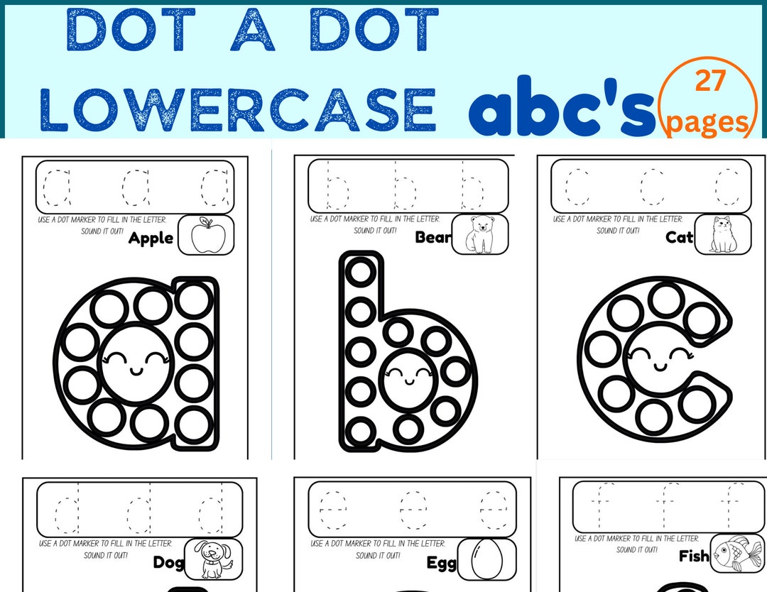 Lowercase Abc's |dot a Dot Lowercase Abc's |lowercase Activities ...