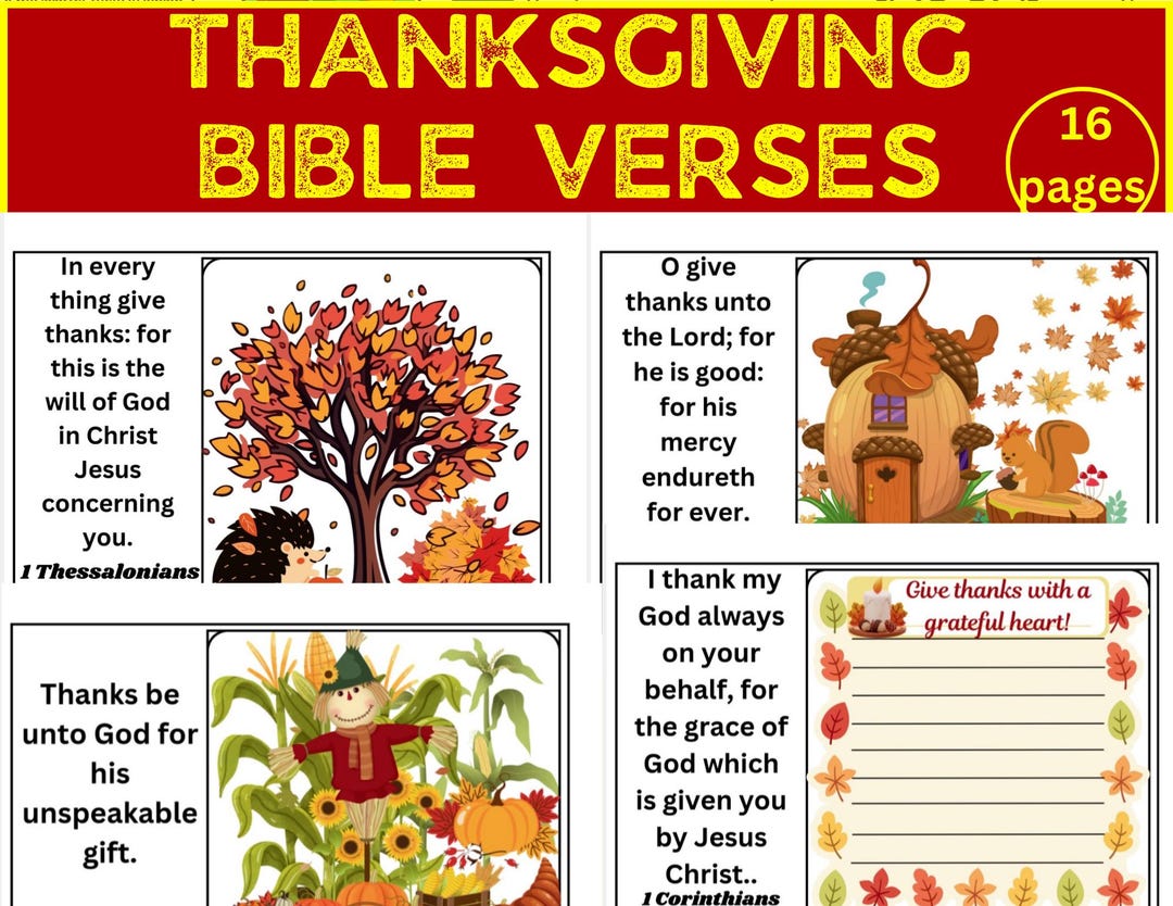 Gratitude Bible Verses| Thanksgiving Verse| Fall Bible Verse ...