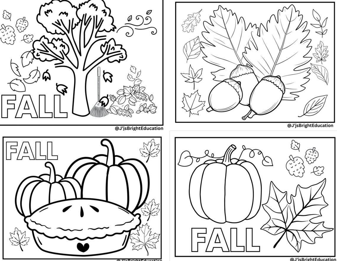 Fall Printables | Fall Learning Worksheets |fall Coloring Worksheets ...