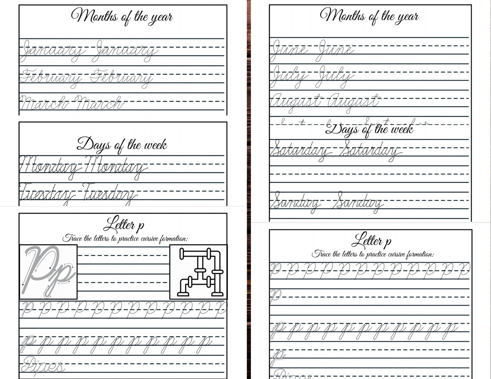 Cursive Handwriting Practice Worksheets-printable Alphabet Worksheets ...